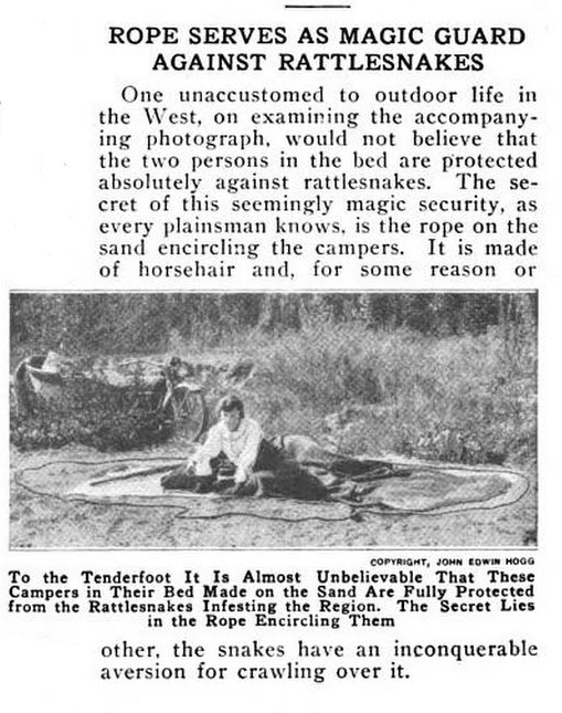 100 Years Ago Today: Magic Rope Wards Off Rattlesnakes – Pick and Sledge